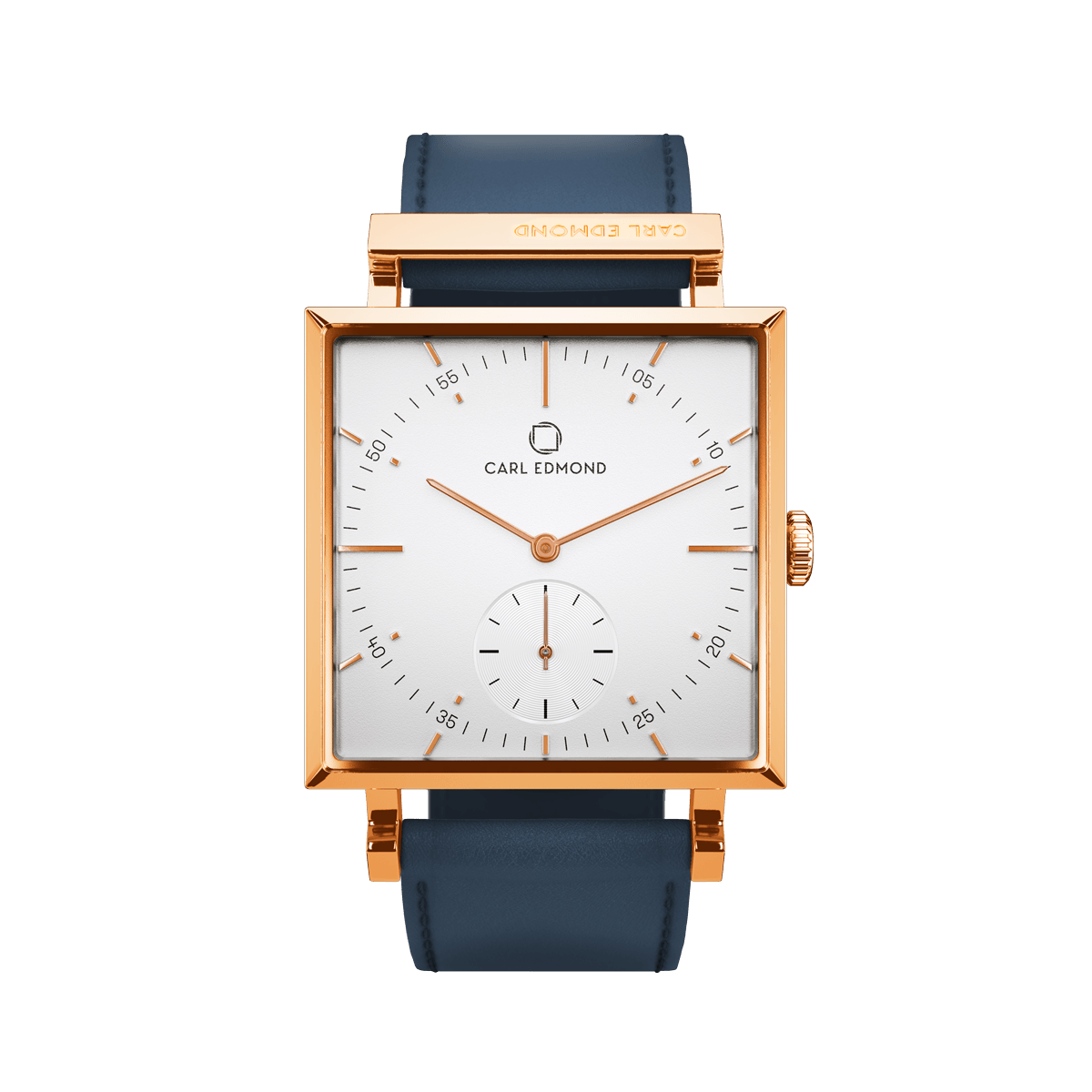 White Deluxe Rose Gold Ocean Blue Leather